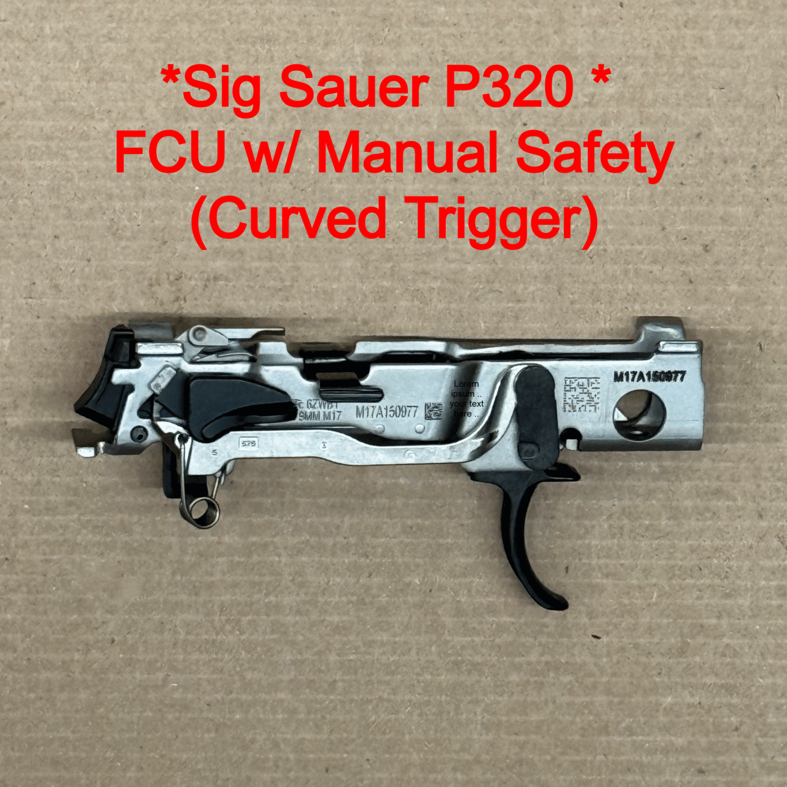 Sig Sauer P320 Fire Control Unit - FCU – TCM Stock